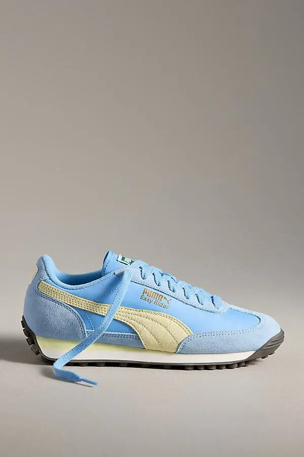 (取寄) プーマ レディース イージー ライダー ビンテージ シューズ PUMA women Easy Rider Vintage Shoes Team Light Blue/Gold Moon Puma Easy Rider Vintage Sneakers - Team Light Blue/Gold Moon